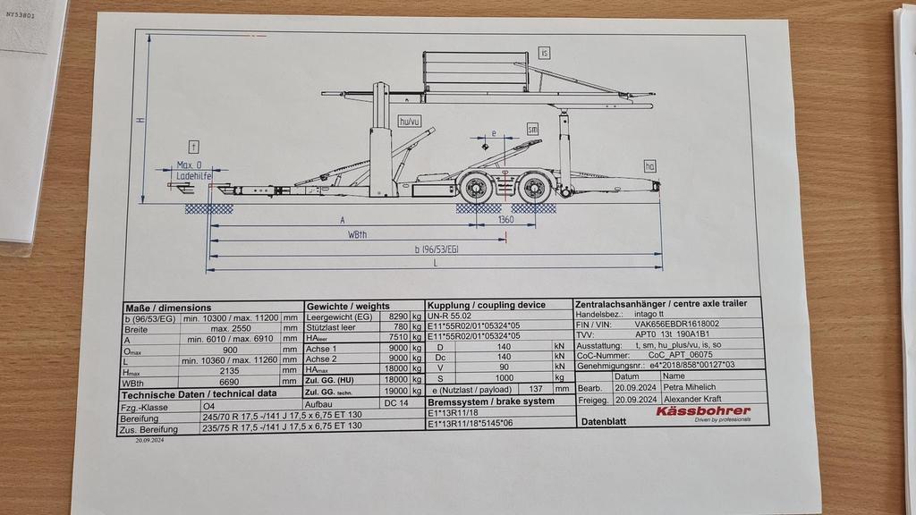 Mercedes-Benz FG 18xx 4x2 L/nRA OM470 Actros Metago Pro + Käsbohrer ...